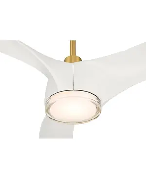 CASA VIEJA 60" Artistry Soft Brass Led Damp Ceiling Fan