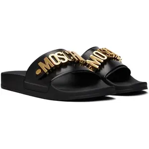 Moschino Lettering Logo Slippers