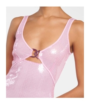 David Koma Sequined Sheer Gown