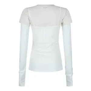 Acne Studios Layered Bow Detail Long Sleeve Shirt