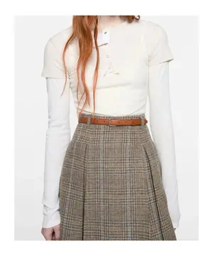 Acne Studios Layered Bow Detail Long Sleeve Shirt