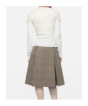 Acne Studios Layered Bow Detail Long Sleeve Shirt