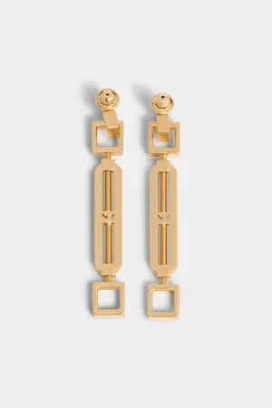 Dsquared2 Tone Metal Bar Earrings