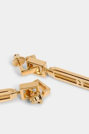 Dsquared2 Tone Metal Bar Earrings