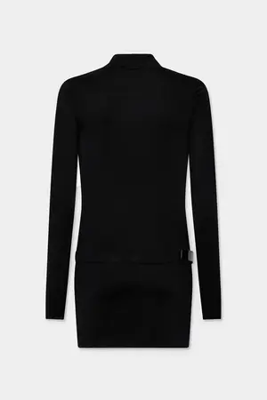 Dsquared2 Deep Cut Shiny Jersey Dress