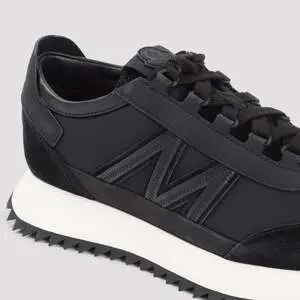 Moncler Pacey 2 Technical Fabric And Suede Overlay Sneakers - Black