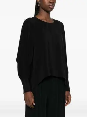 ERMANO SCERVINO Ermanno Scervino Flowy Silk Shirt With Asymmetrical Hem