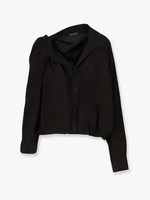 Balenciaga Asymmetrical Lyocell Shirt - Multicolor