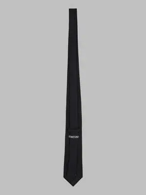 TOM FORD Jacquard Silk Cravat - Black