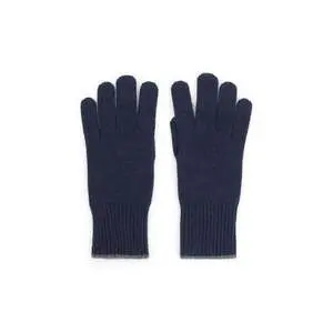 Brunello Cucinelli Ribbed Knit Gloves - Blue