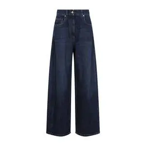 Brunello Cucinelli Barrel Leg Denim Jeans - Blue