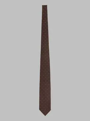 TOM FORD Jacquard Silk Cravat - Brown