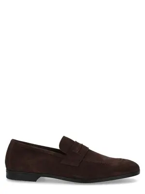 TOM FORD Mocassino "sean Penny" In Pelle Scamosciata - Brown