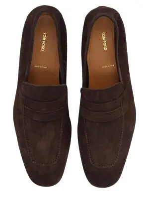 TOM FORD Sean Penny" Suede Loafers