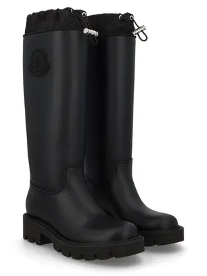 Moncler Kickstream High Rain Boots - Black