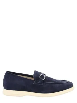 FERRAGAMO Gancini Ornament Loafers - Blue