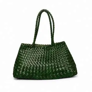RIMINI Hand Woven Shoulder Bag - Green