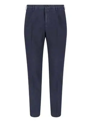 Incotex Tapered Cotton-elastane Trousers - Blue