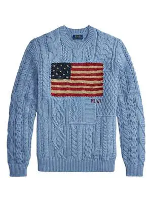 Ralph Lauren Iconic" Crew Neck Sweater - Navy