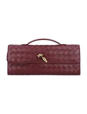 BOTTEGA VENETA Bottega Veneta Andiamo Mini Intrecciato Leather Clutch With Signature Knot Closure
