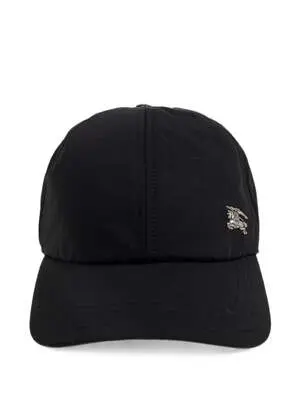Burberry Cotton Baseball Cap With Adjustable Buckle - Nero