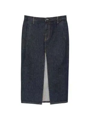 Khaite Cotton Belt Loops Skirt With Four Pockets - Blu