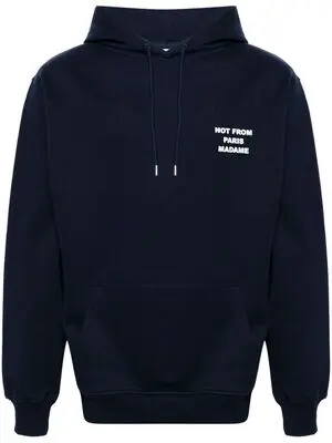 Drole De Monsieur Cotton Hoodie - Navy