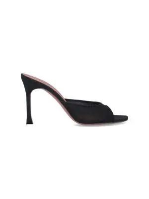 Amina Muaddi Sheer Mesh Slingback Heels