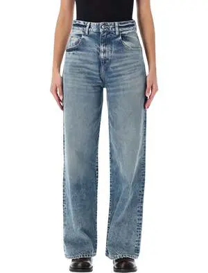 ICON DENIM LOS ANGELES ICON DENIM High-Rise Wide-Leg Jeans Light Mid Blue