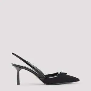 Prada 7cm Polyamide Blend Slingback Pumps - Black