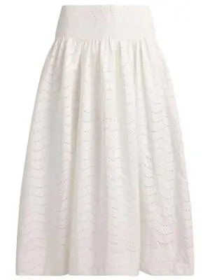 Ralph Lauren Eyelet Detail Mini Dress - White
