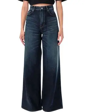Alaïa High-rise Wide-leg Denim Jeans