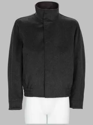 LARDINI Wool High-neck Jacket - Multicolour