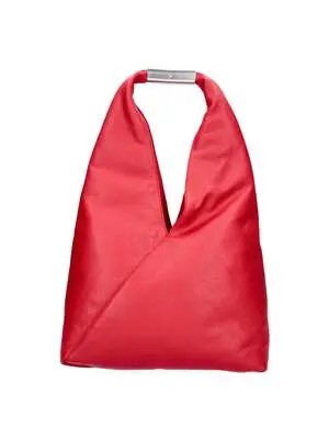 MAISON MARGIELA Calf Leather Shoulder Bag With Metallic Hardware - Red