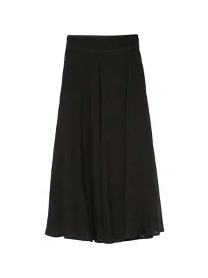 120% Lino Long Lined Linen Skirt With Side Zip Closure