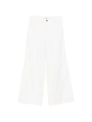 GOD SAVE DENIM Wide Leg Trousers - White