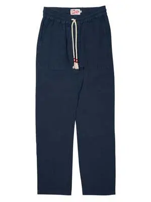 MC2 SAINT BARTH Linen Drawstring Trousers - Blue