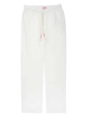 MC2 SAINT BARTH 100% Linen Tailored Trousers - White