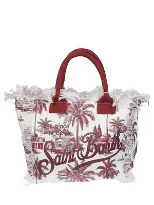 MC2 SAINT BARTH Printed Tote Bag - Bordeaux