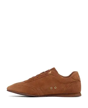 Mcm Federlite Lo Laurel Suede Leather Sneakers