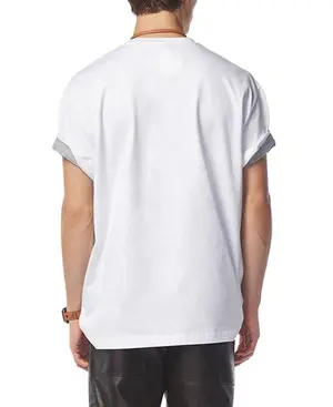 Mcm Monogram Patch Pocket T-shirt In Organic Cotton - White
