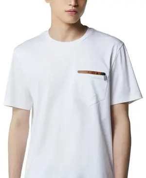 Mcm Silket Logo T-shirt With Zip Pocket