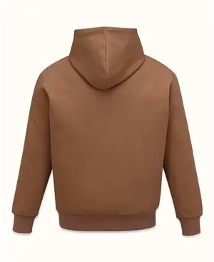 Mcm Essential Logo Patch Ponte Hoodie - Cognac