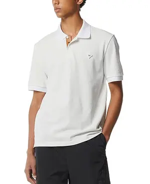 Mcm Diamond Patch Pique Polo - White