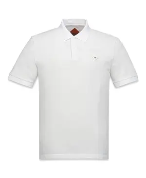 Mcm Diamond Patch Pique Polo - White