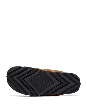 Mcm Monogram Print Cross Sandals In Lamb Leather