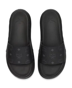 Mcm Visetos Slide Sandals