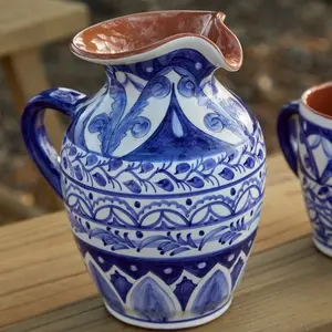 COSTA NOVA Alentejo Terracotta Hand-painted Pitcher