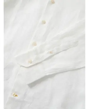 Robert Talbott Reynolds Paisley Jacquard Cotton Linen Blend Shirt In Contemporary Fit - White