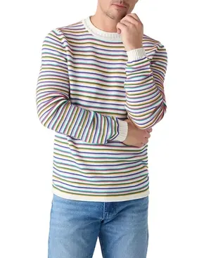 Robert Talbott Hilton Multi Stripe Rollneck Sweater